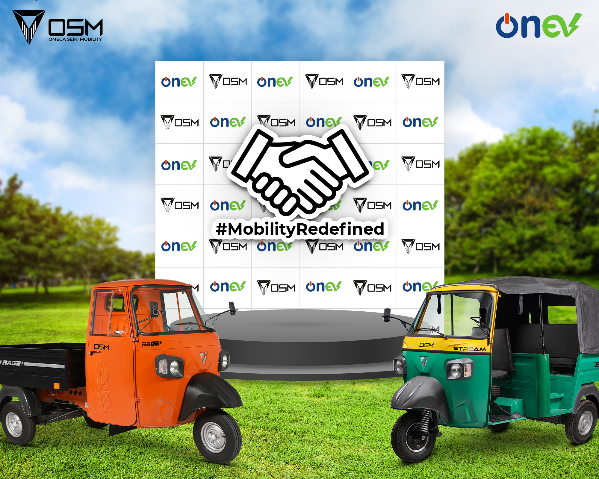 Omega Seiki Mobility (OSM) to Deploy 500 EV Three-Wheelers With Kissan Mobility (OnEv) for last ...